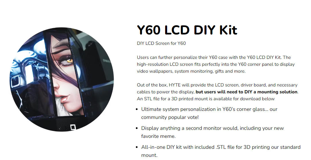 HYTE Y60 Dual Chamber Mid-Tower ATX TG Case, 2 x 120mm /140mm Flow FE12 ...