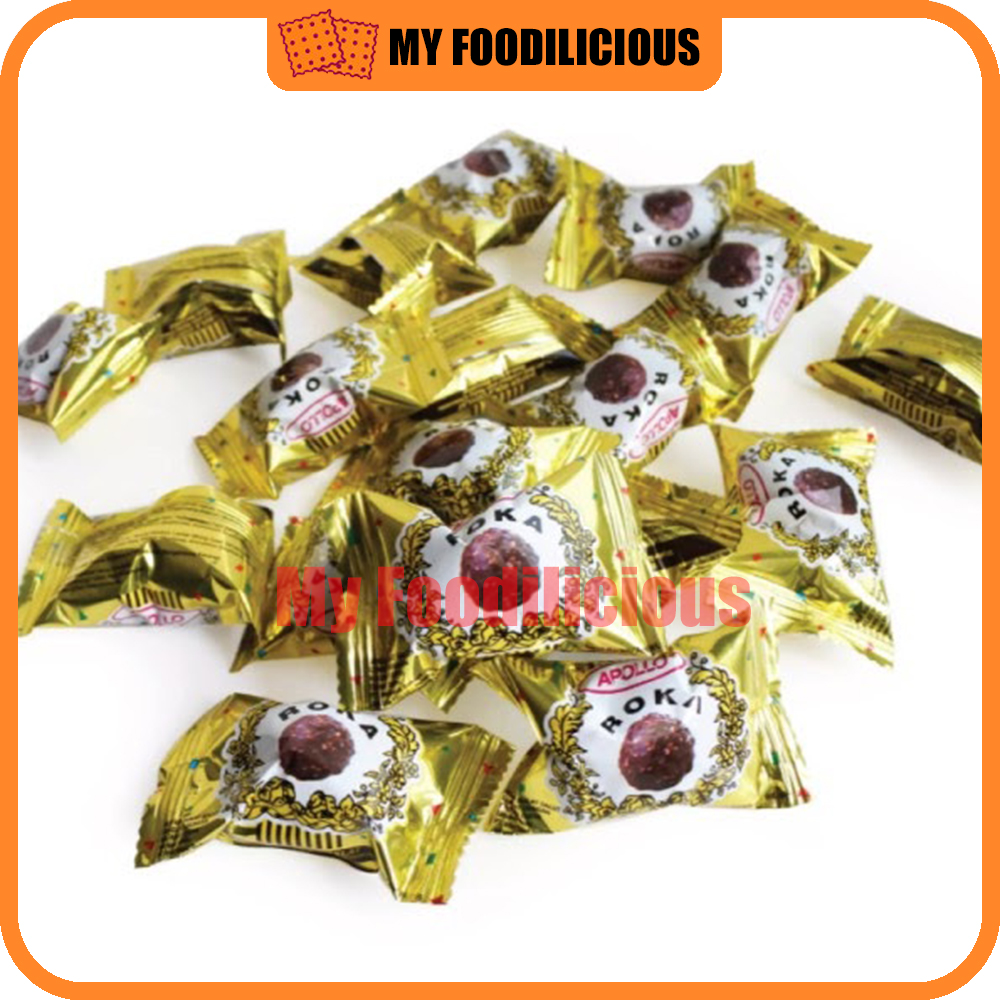 Apollo Roka Wafer Ball Covered with Nutty Chocolate / Biskut Bola ...