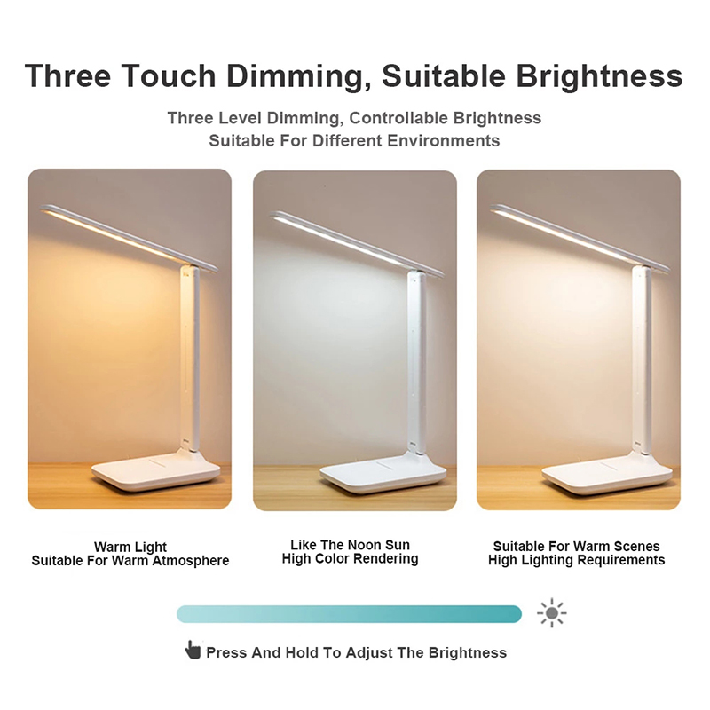 LED Table Lamp Rechargeable Study Lamp Desk Lamp Portable Reading Light ...