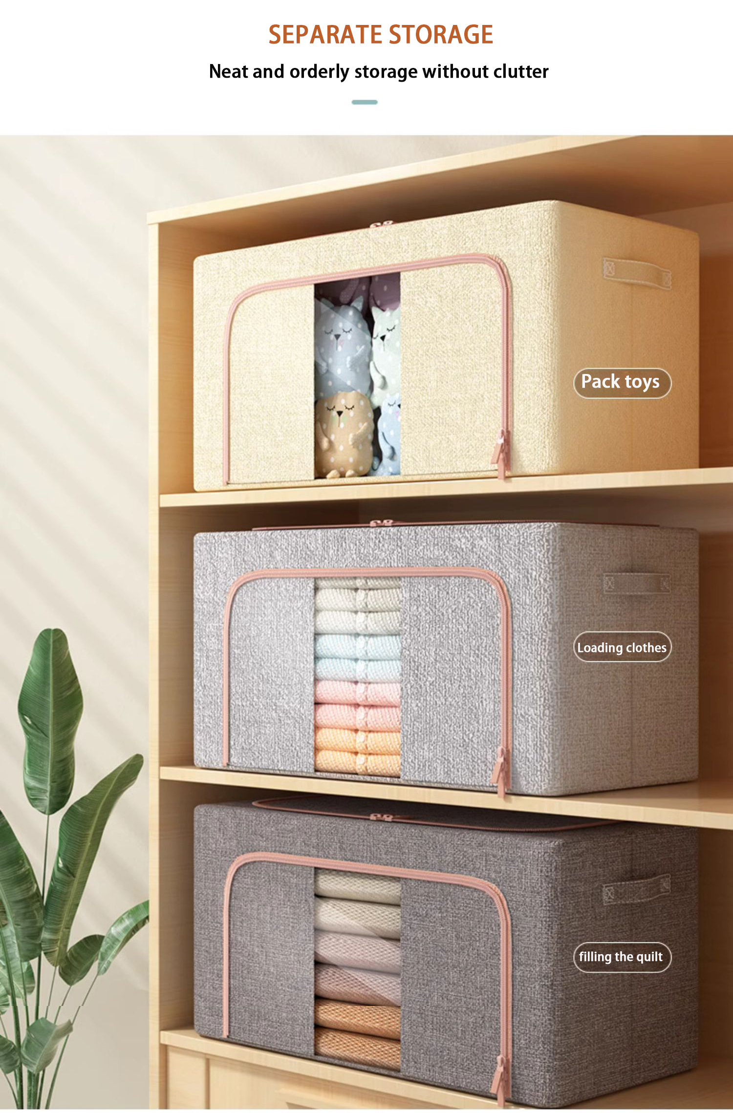 【SG Stock】72L 100L Foldable Storage Box Home Organizer Clothes ...