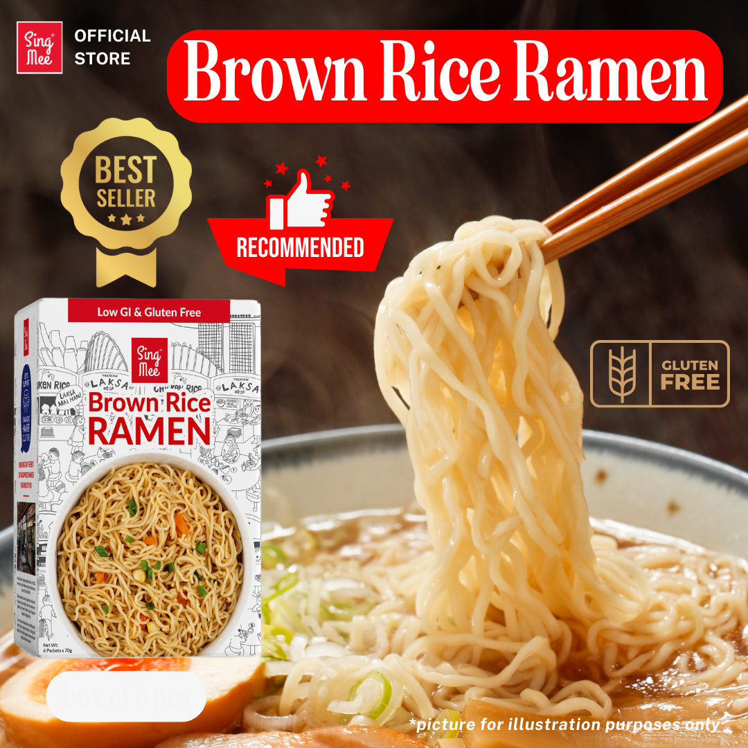 SingMee® Brown Rice Ramen Noodles, 1 Box, Gluten Free, Noodles, Brown ...