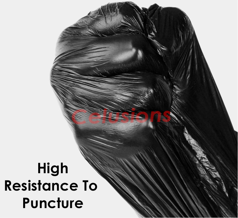 【SG Seller】100pcs ️Thicken Trash Bag With Handle ️Black Plastic Bags ...