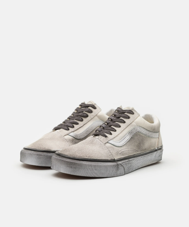 VANS Stressed Old Skool Stressed White Unisex (LF) | Shopee Singapore