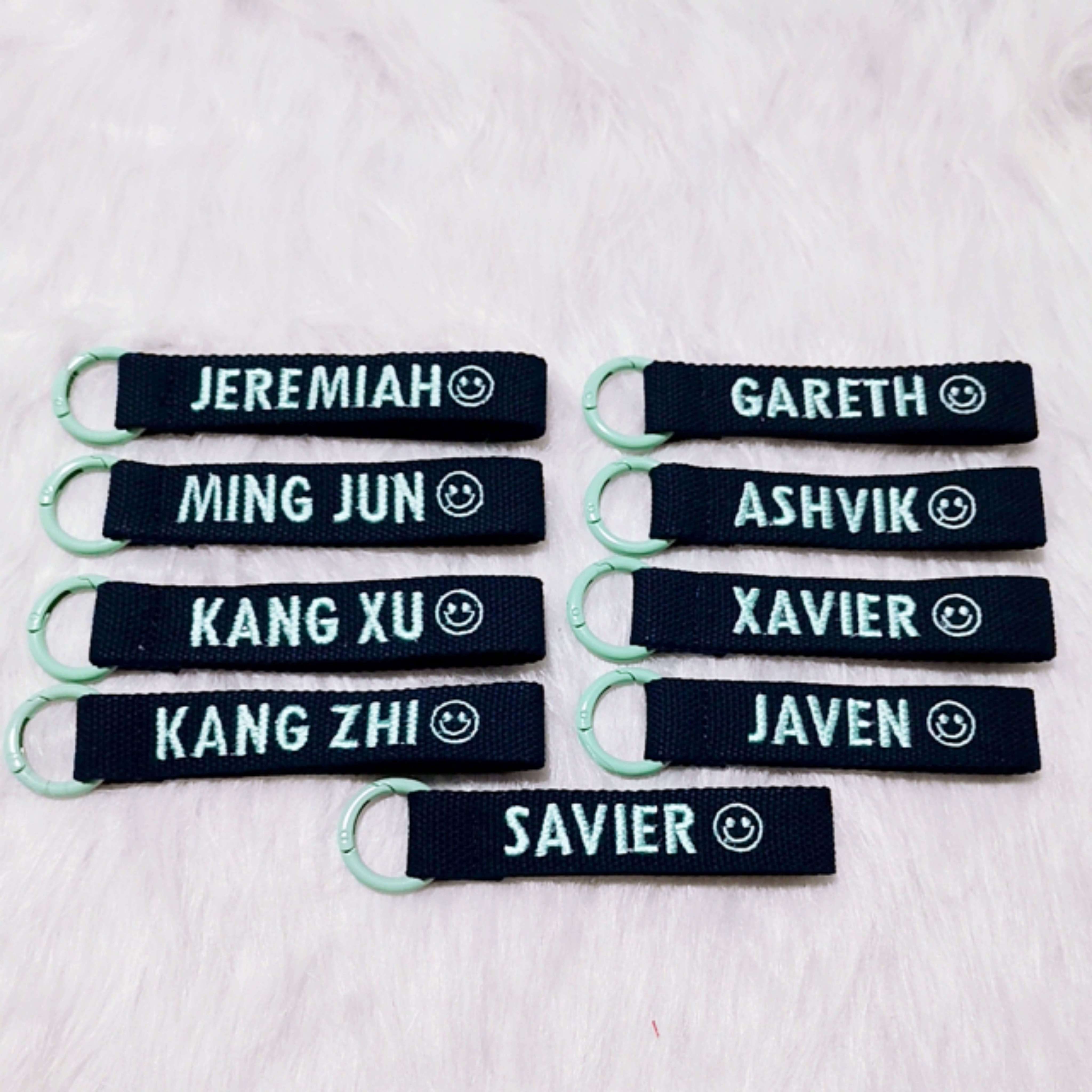 Embroidery name tag/bag tag /ID tag/keychain/teacher kids gifts ...