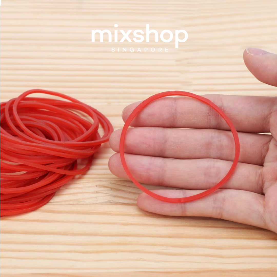 mixshop Elastic Red Rubber Band,Home/Office/School Use [300gm/pkt][SG ...