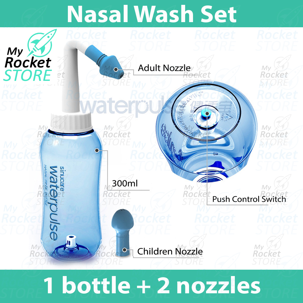 🇸🇬 Seller Saline Nasal Wash Nasal Salt Sinus Allergies Cold Clean Nose ...