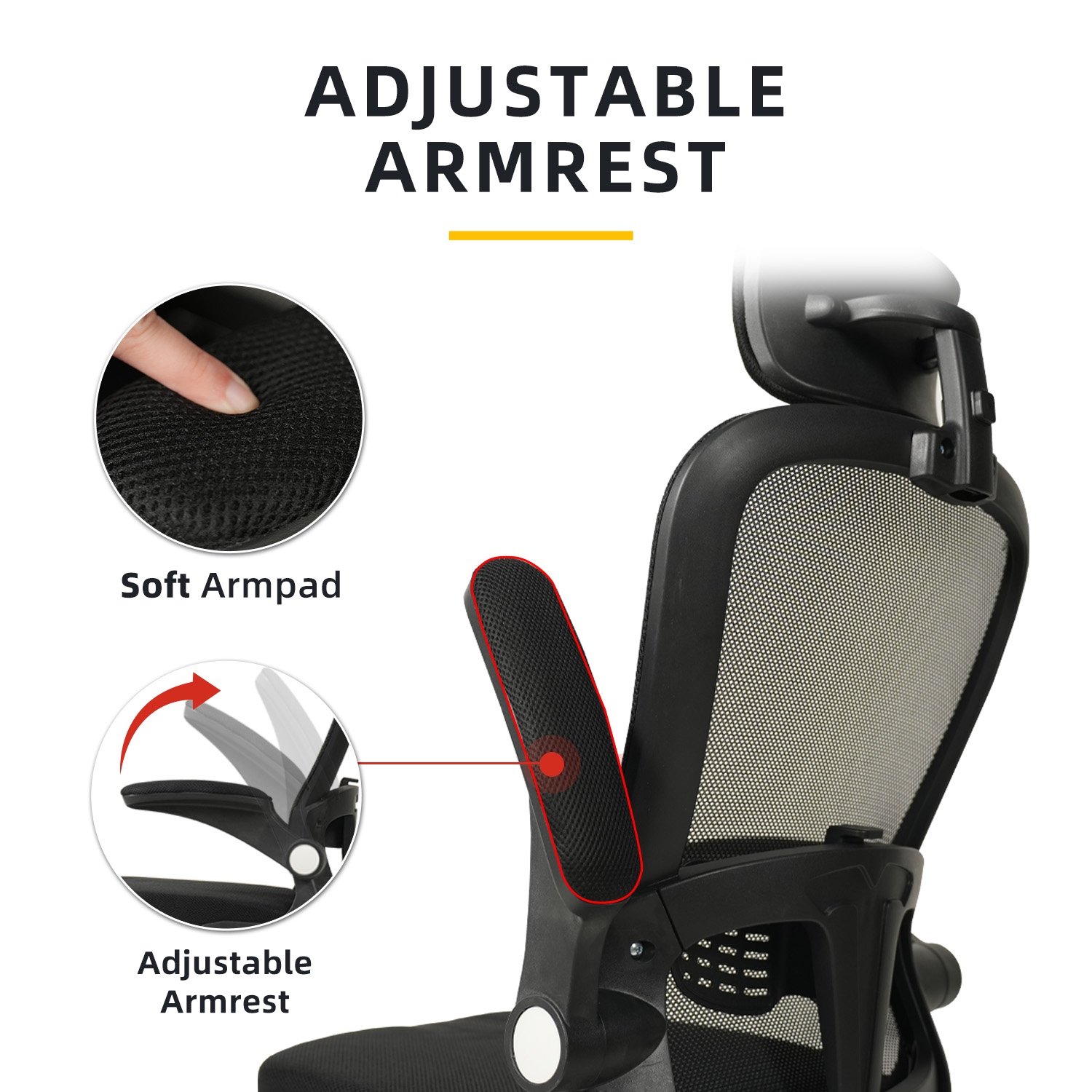 (Self-assembly) Homez Office Chair Ergonomic Chair Executive Mesh High ...