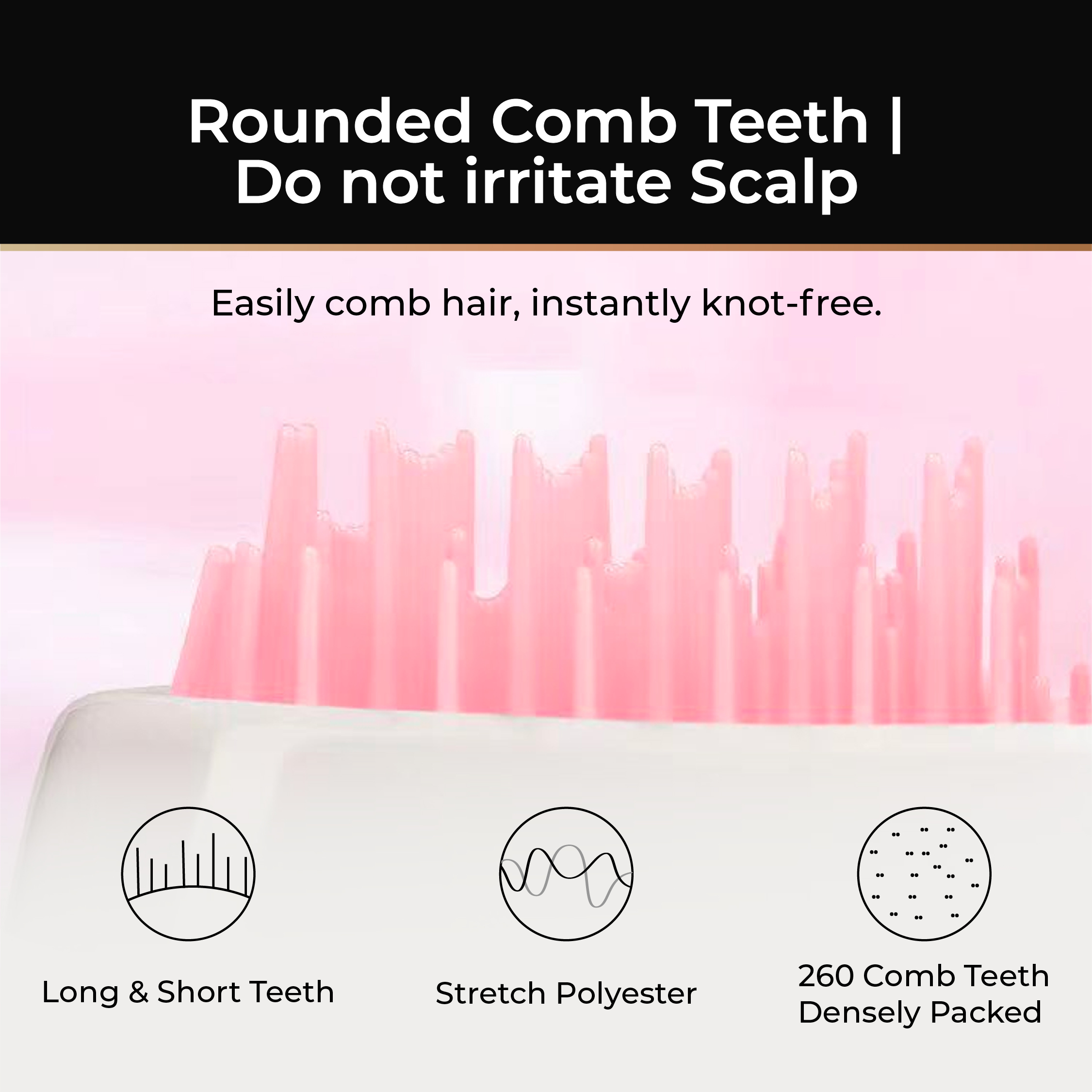 Dreame Hair Comb | Hair Dryer Comb | Reduce Frizz | Prevent Hair Loss ...