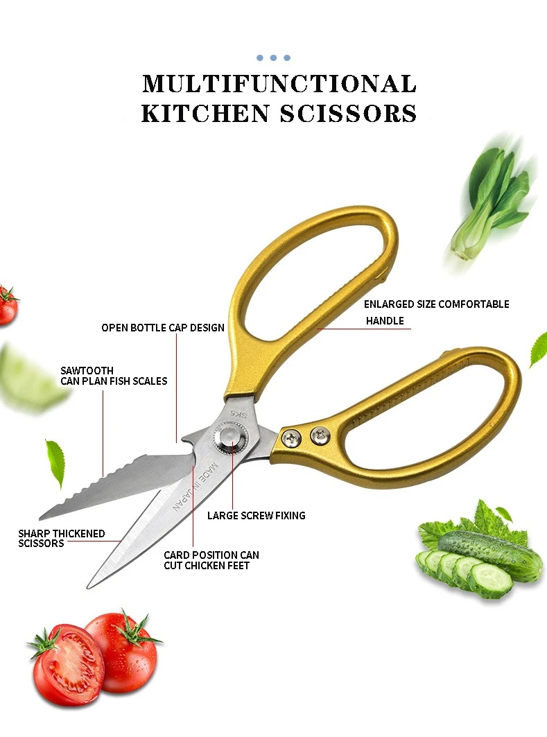 4th Gen Heavy Duty Professional Kitchen Scissors Ultra Sharp ...