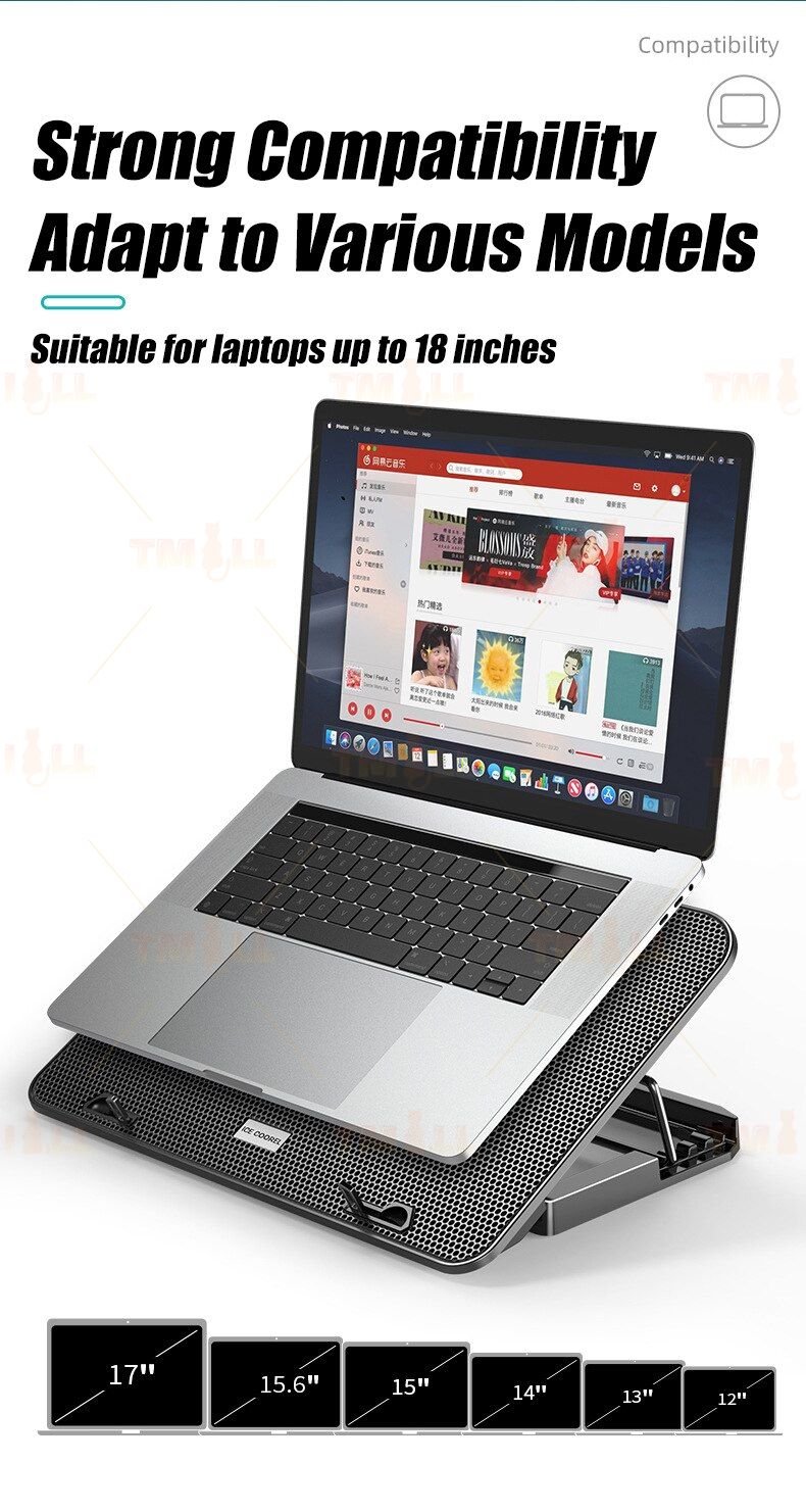 [ SG Ready Stock] Laptop Notebook Cooling Pad Fan for 15.6 14 13 Inch ...