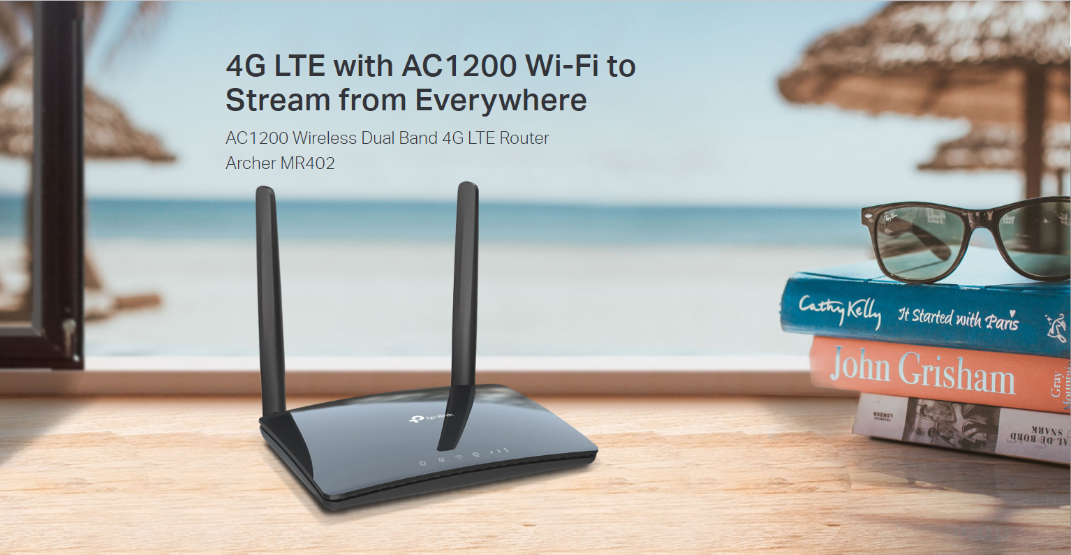 Tp-Link MR402 AC1200 Wireless Dual Band 2.4Ghz and 5Ghz 4G LTE Router ...