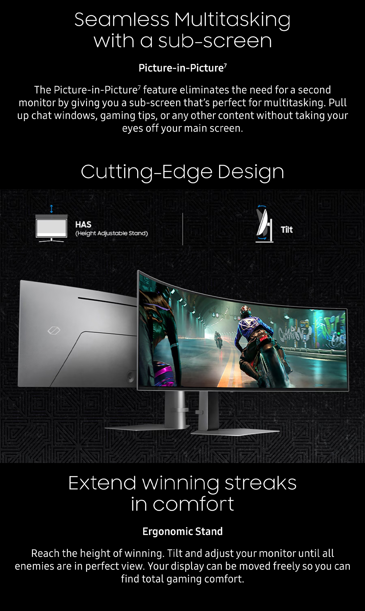 Samsung 49" Odyssey OLED G9 G91SD DQHD 144Hz Gaming Monitor ...