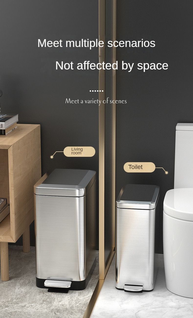 🔥【Free shipping】Trash Bin with Soft Close Lid 10L 15L 18L Dustbin/Wast ...