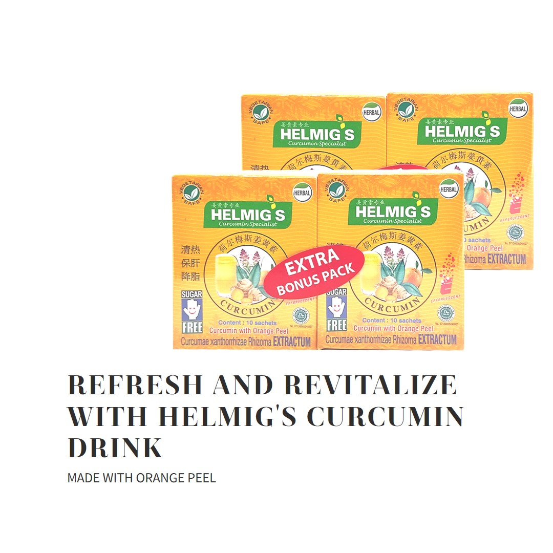[Bundle of 4]Helmig's Curcumin Effervescent Extra Bonus Pack 10'S X2 ...