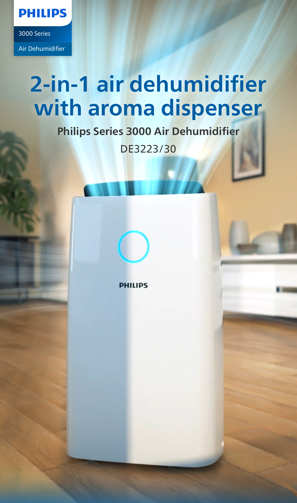 PHILIPS Air Dehumidifier with Aroma Dispenser Series 3000 - DE3223/30 ...