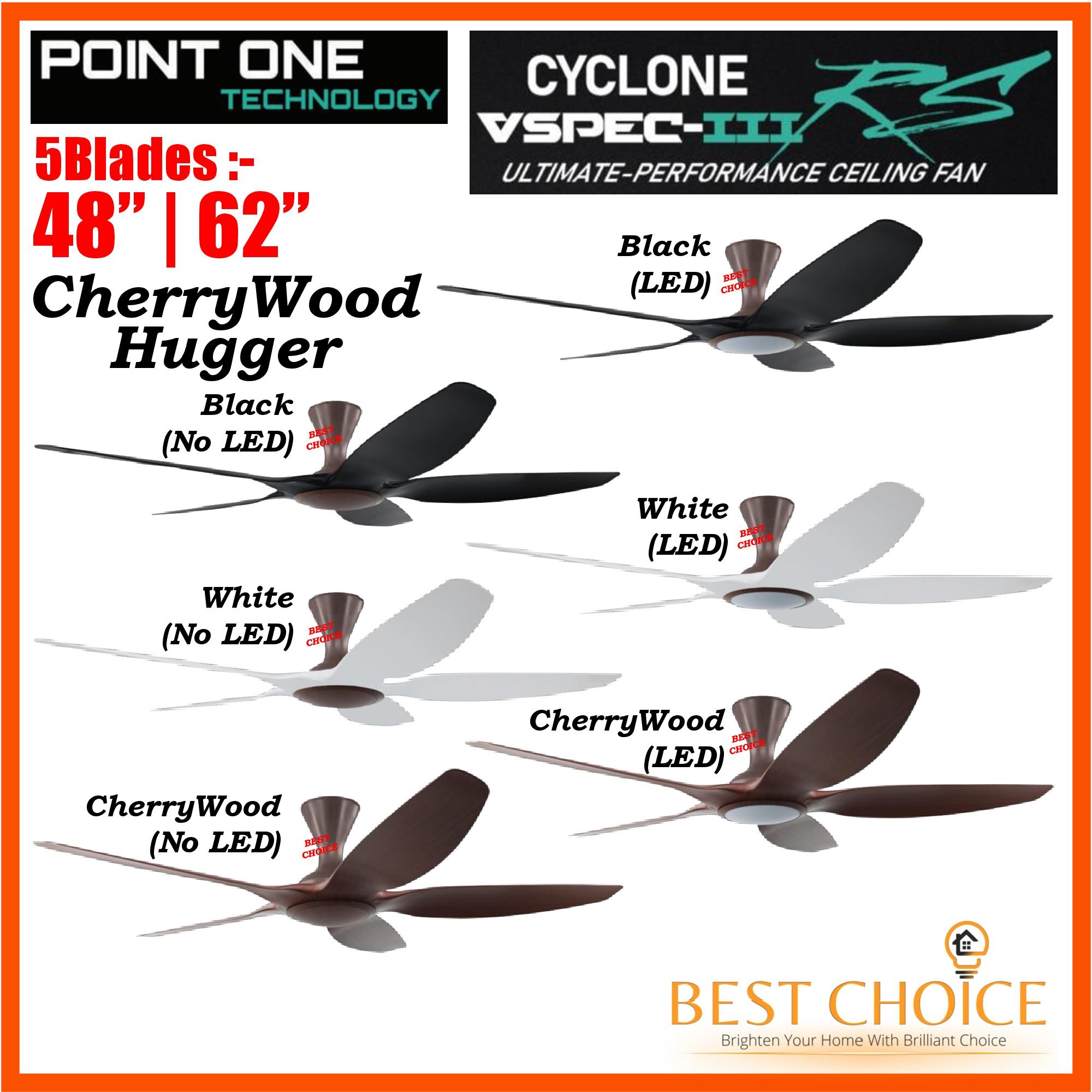 [NEW] Po Eco Cyclone RS 5Blades Ceiling Fan EC Motor + Smart Wifi 26W ...