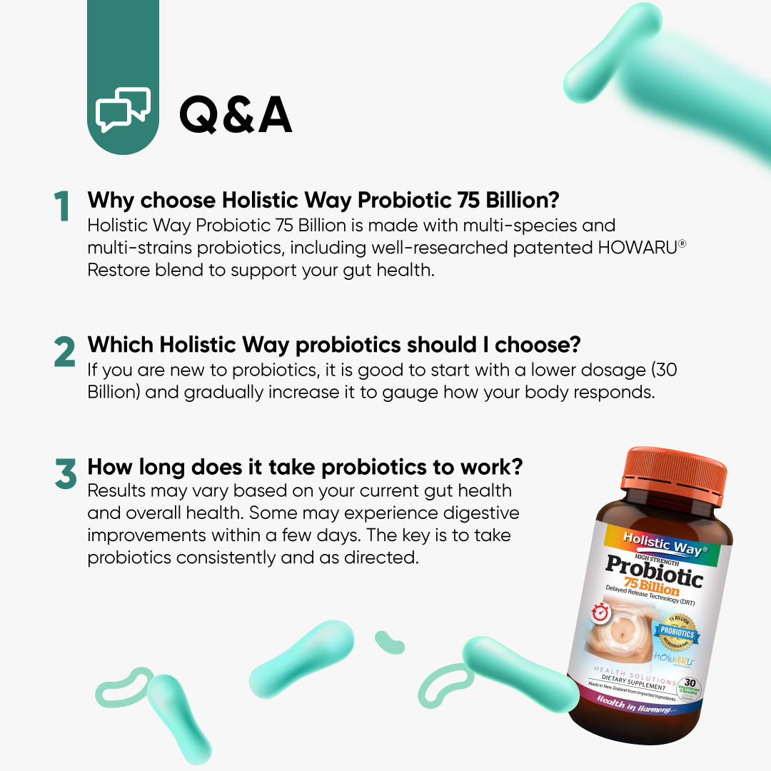 Exp: Aug 2026 [Bundle of 4] Holistic Way High Strength Probiotic 75 ...