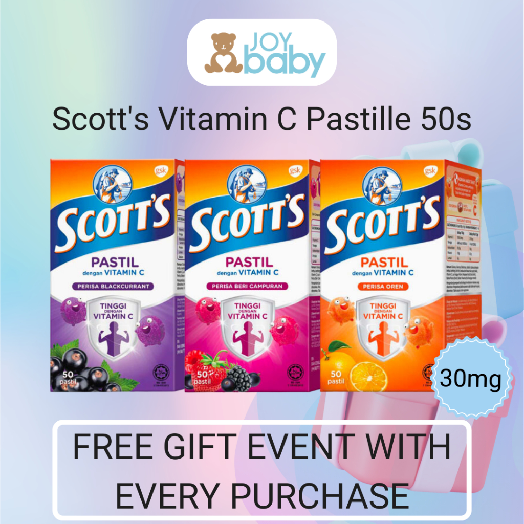 SCOTT'S Vitamin C Pastilles Supplement for Children, Support Immunity ...