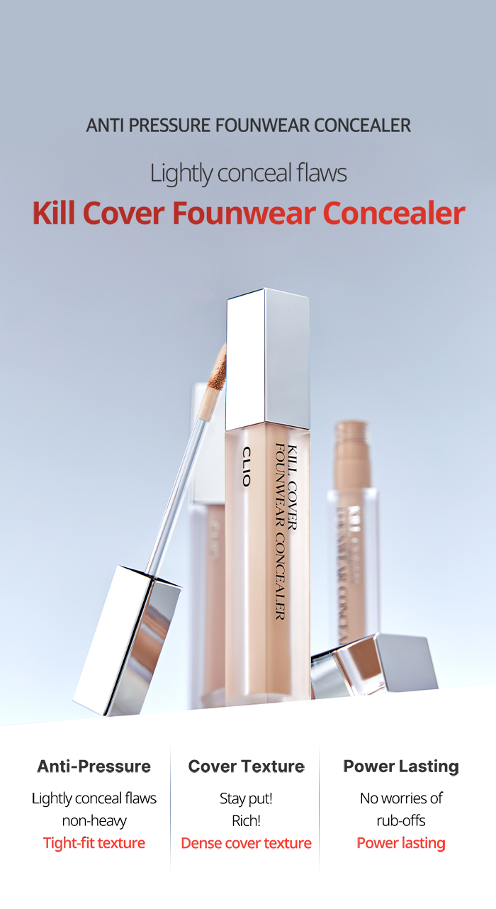 [CLIO] [NEW] Kill Cover Founwear Concealer 6g (Light weight, Rich Density, Long-lasting, 4 ...