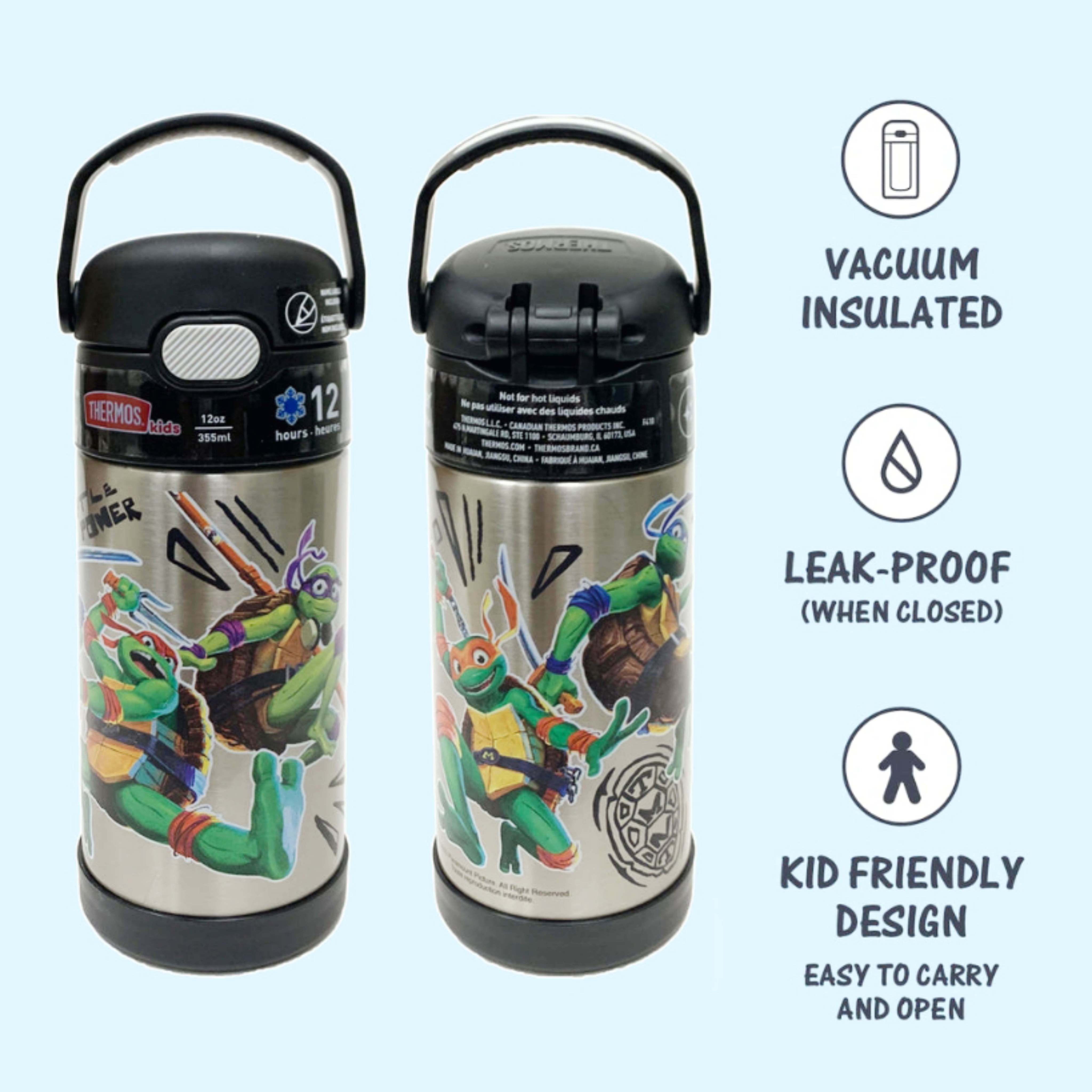 Authentic Thermos Funtainer 12 Oz Teenage Mutant Ninja Turtles ...
