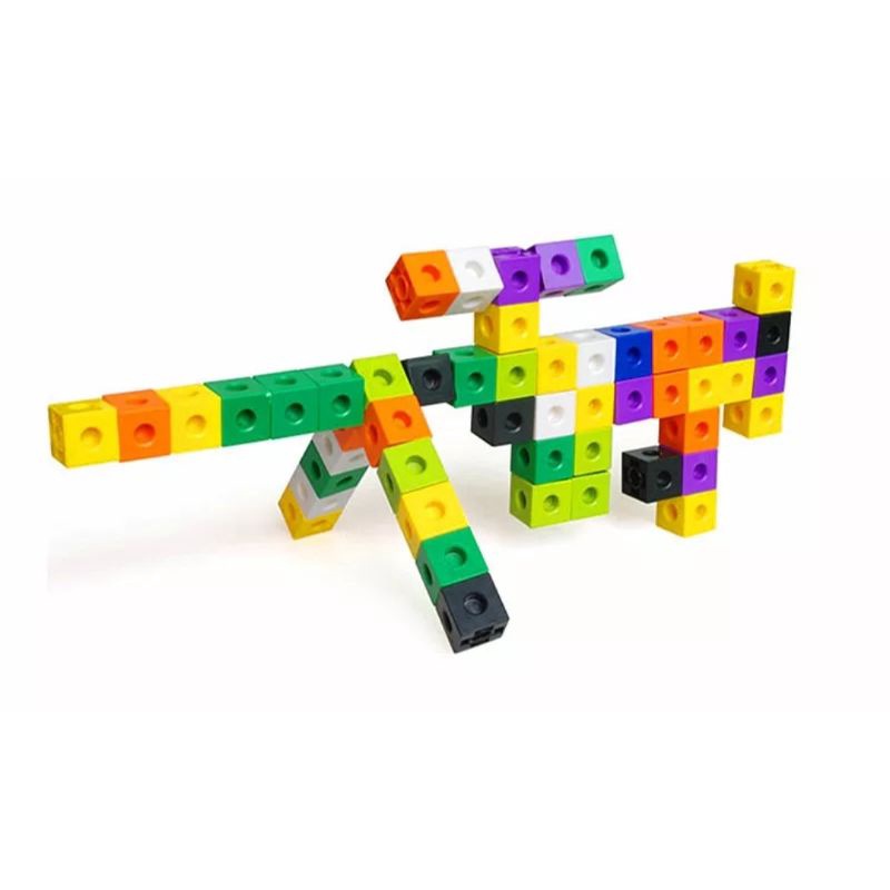 🇸🇬 [READY STOCK]100pcs 10colors Counting Math Cubes Snap Montessori ...