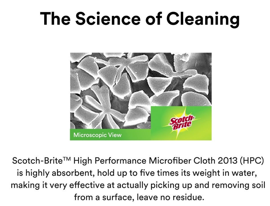 3M™ Scotch-Brite™ Microfiber High Performance Cloth SQ21, 36X36CM 10/PK ...