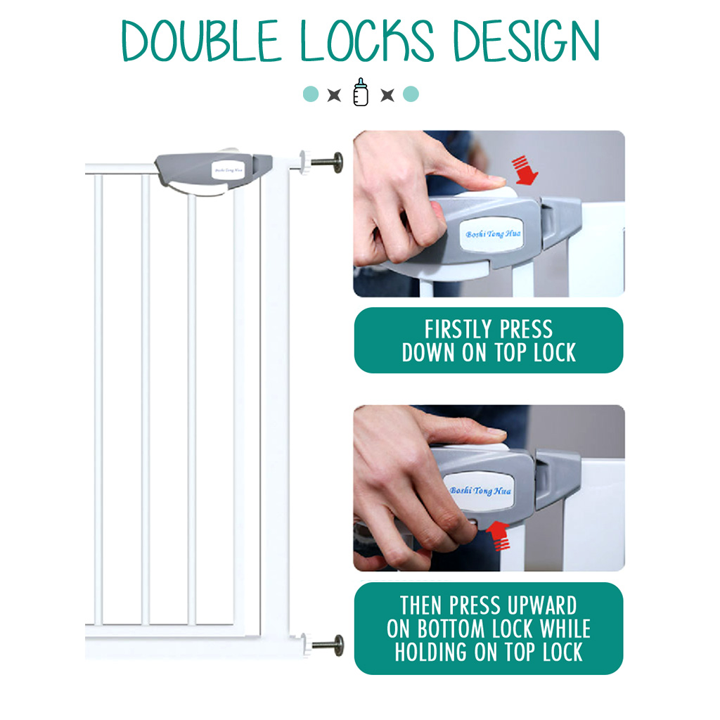 SG Baby Safety Gate - Auto Lock Fence Bedroom Baby Kids Pet Dog Cat ...