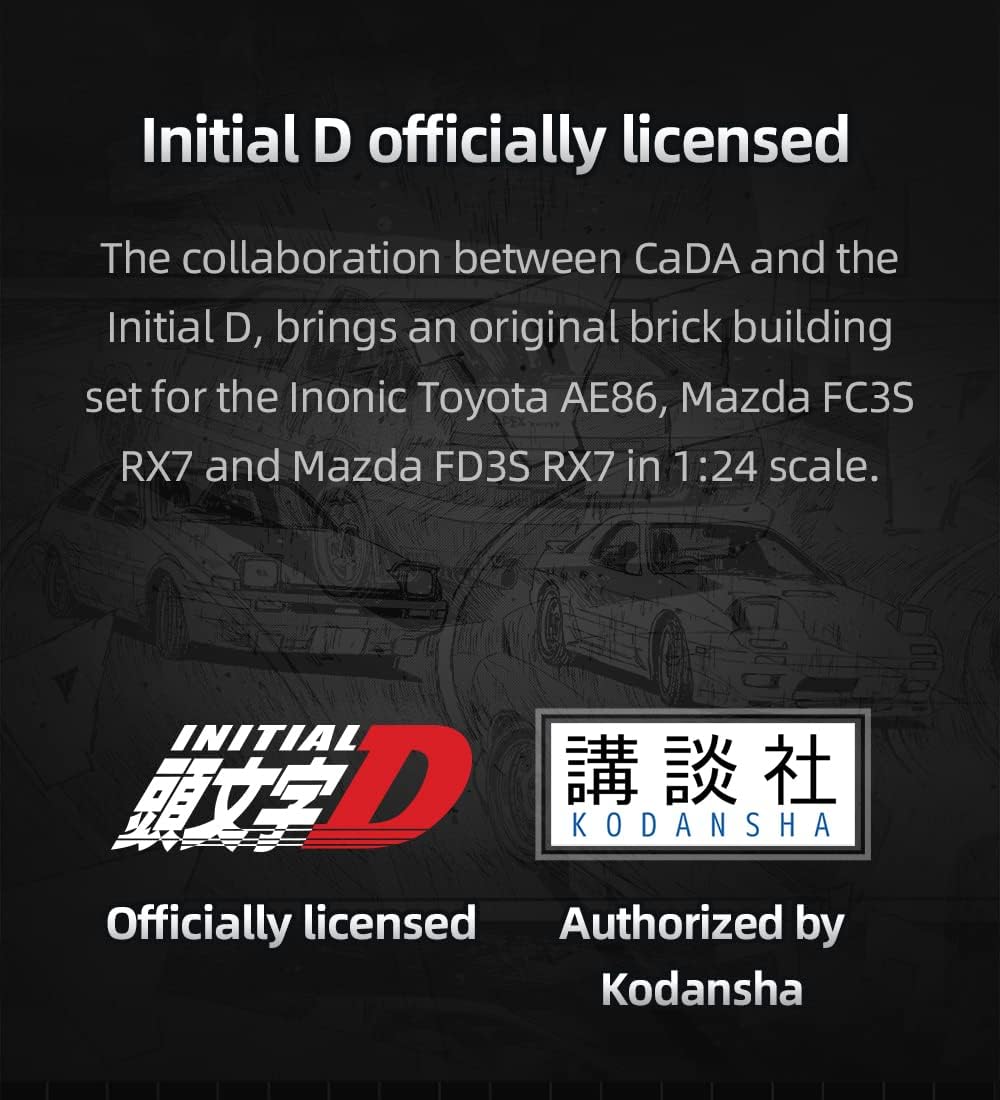 CaDA Bricks Initial D 1:24 Toyota Trueno AE86 Block Toys | Shopee Singapore