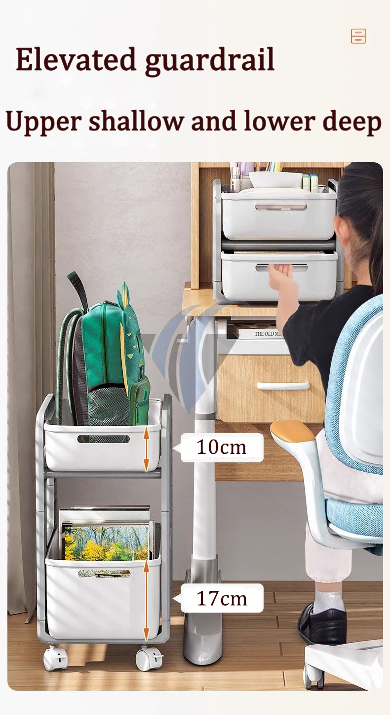 【TOP ONE】Multi-functional storage rack Wheeled bag trolley can move ...