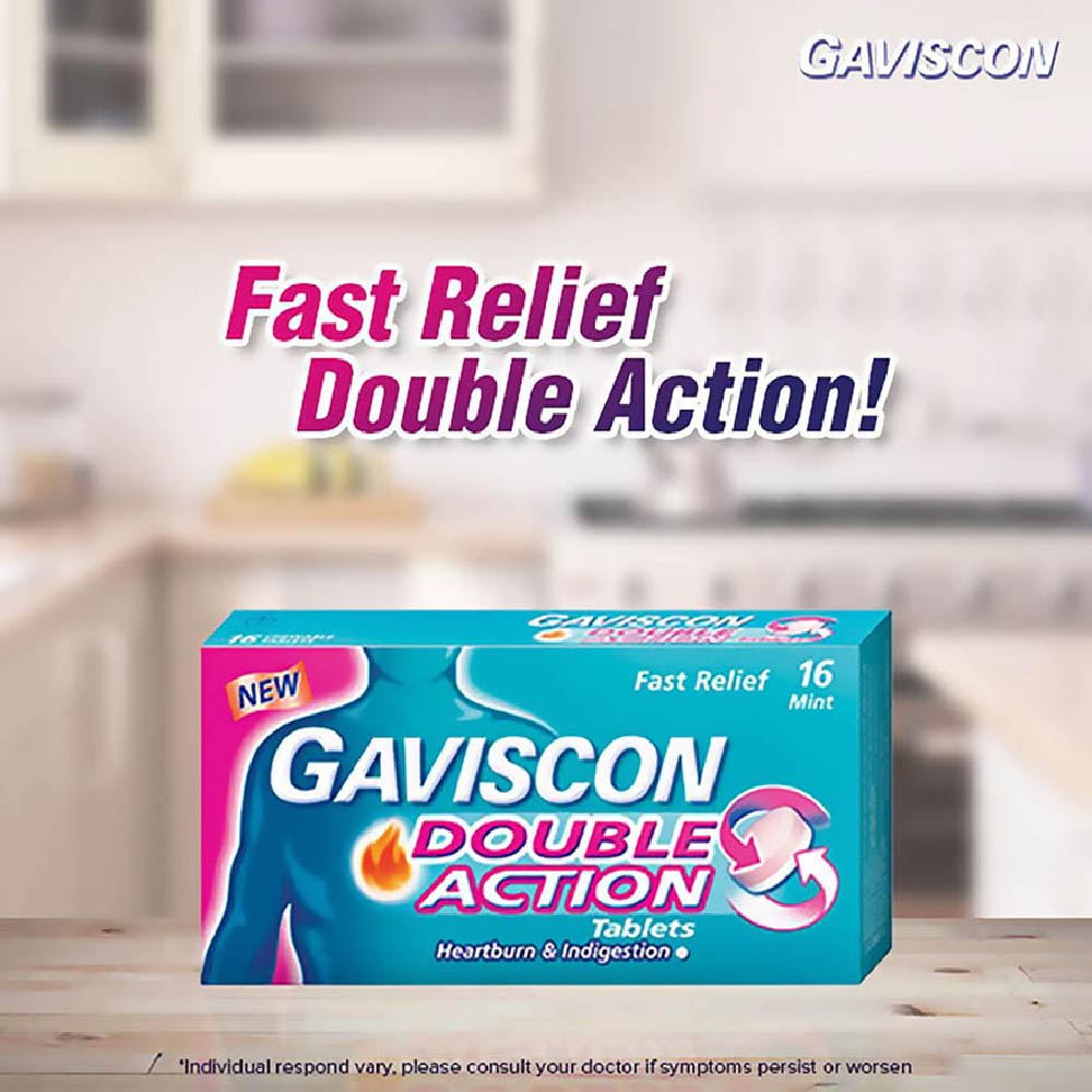 GAVISCON Double Action Chewable Tablet (For Fast Relief of Heartburn ...