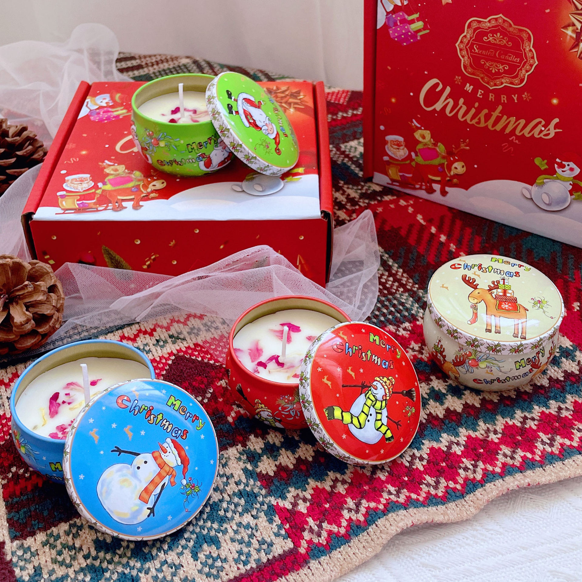 [SG Seller] Gift DIY Candle Gift Box With 4 Candle 70g / 140g (Included ...