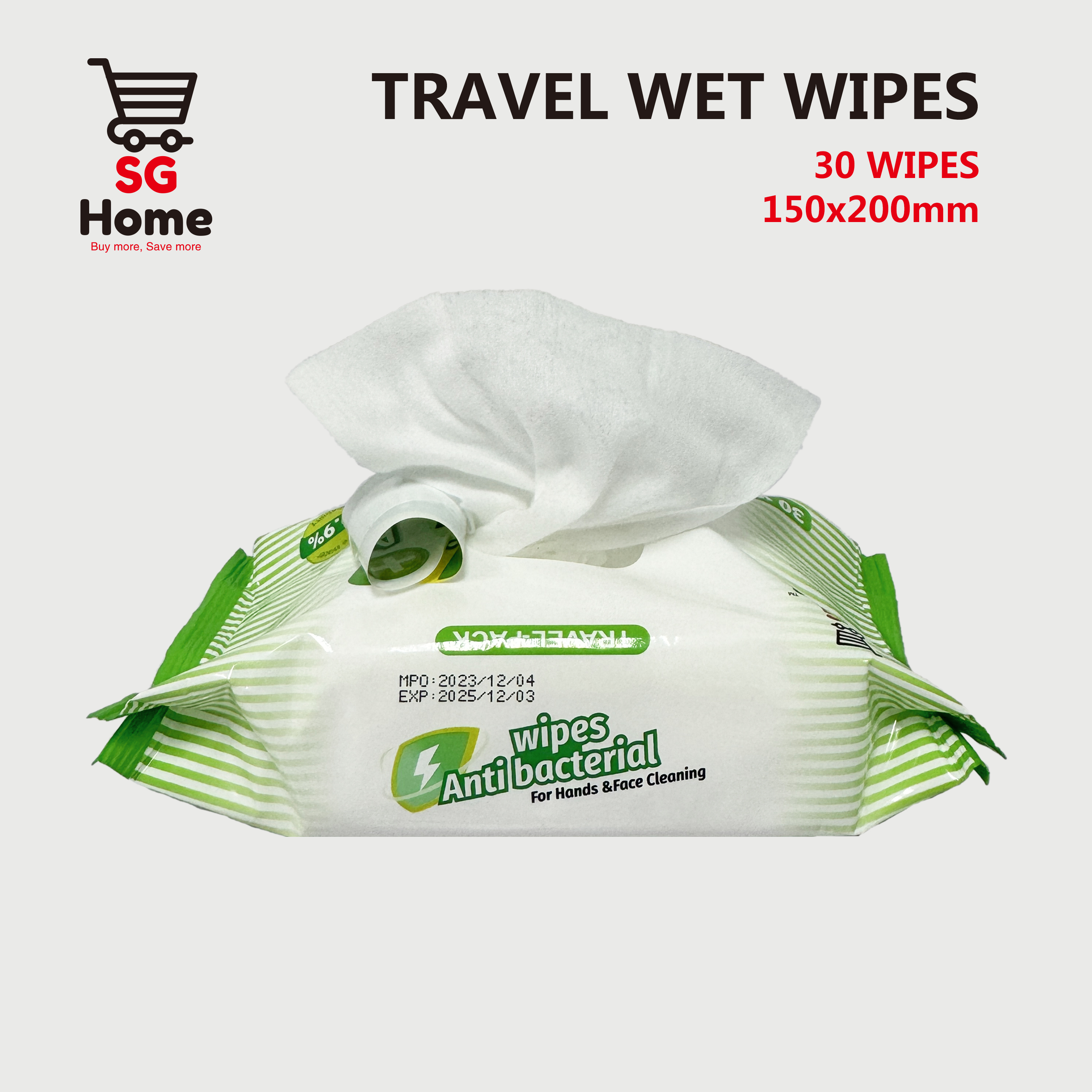 Travel Pack Antibacterial Wet Wipes l Soft Wet Wipes Purified Organic ...