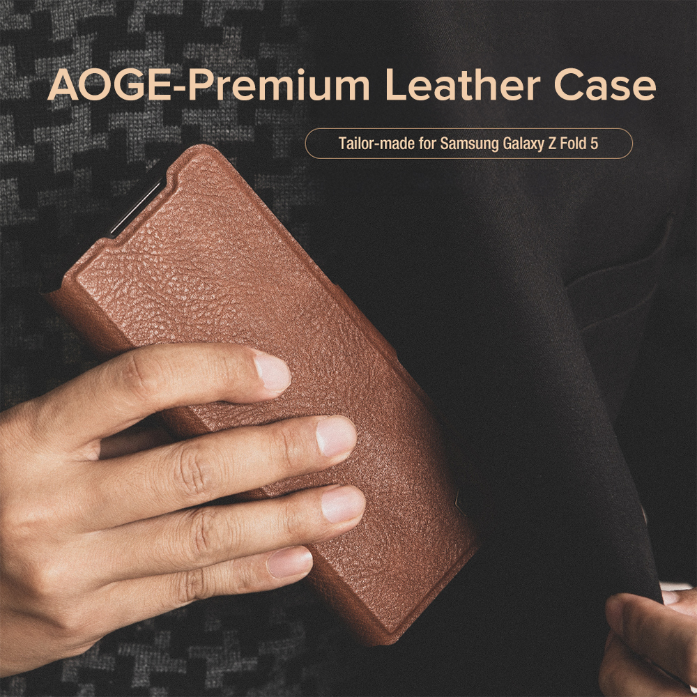 (SG) Nillkin Case AOGE Leather Casing (with S Pen Slot), Stand, Hinge ...