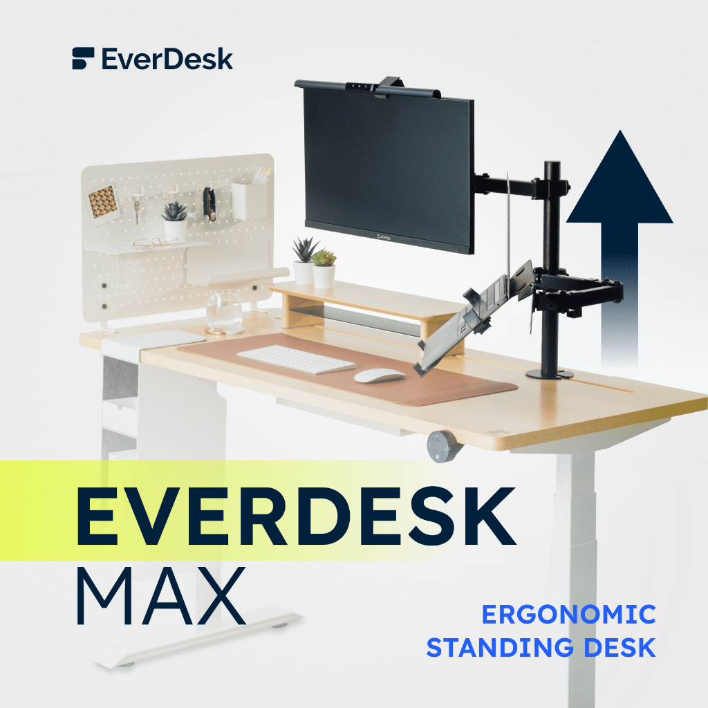 Ergotune EverDesk Max - Ergonomic Adjustable Table I Standing Desk I ...