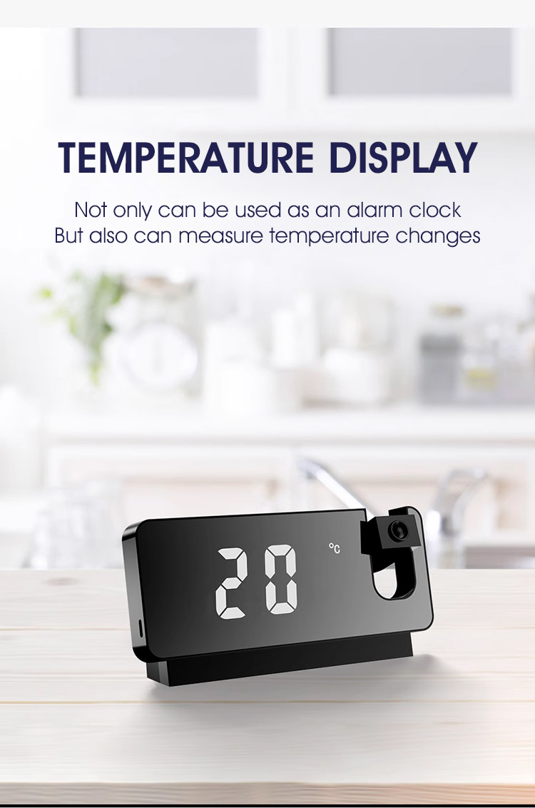 HXR Smart Digital Desk Clock projection Alarm Clock LED Digital ...