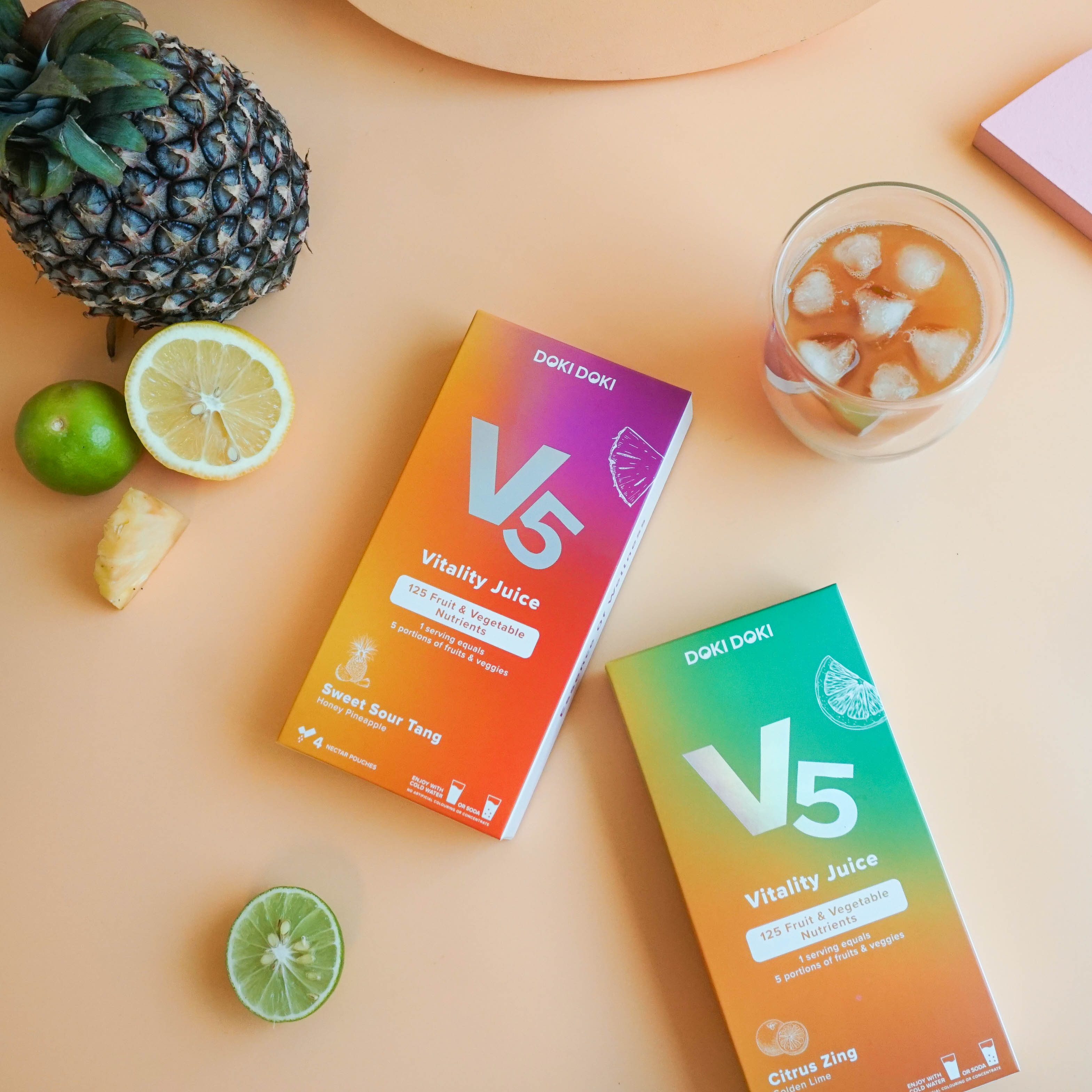 [V5 Citrus Zing] V5 Vitality Juice - DETOX with 125 Phytonutrients, 5 ...