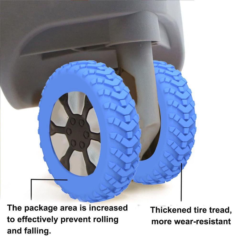 🇸🇬 [READY STOCK]8PCS/Set Luggage Wheel Cover Anti-Slip Caster Shoes ...