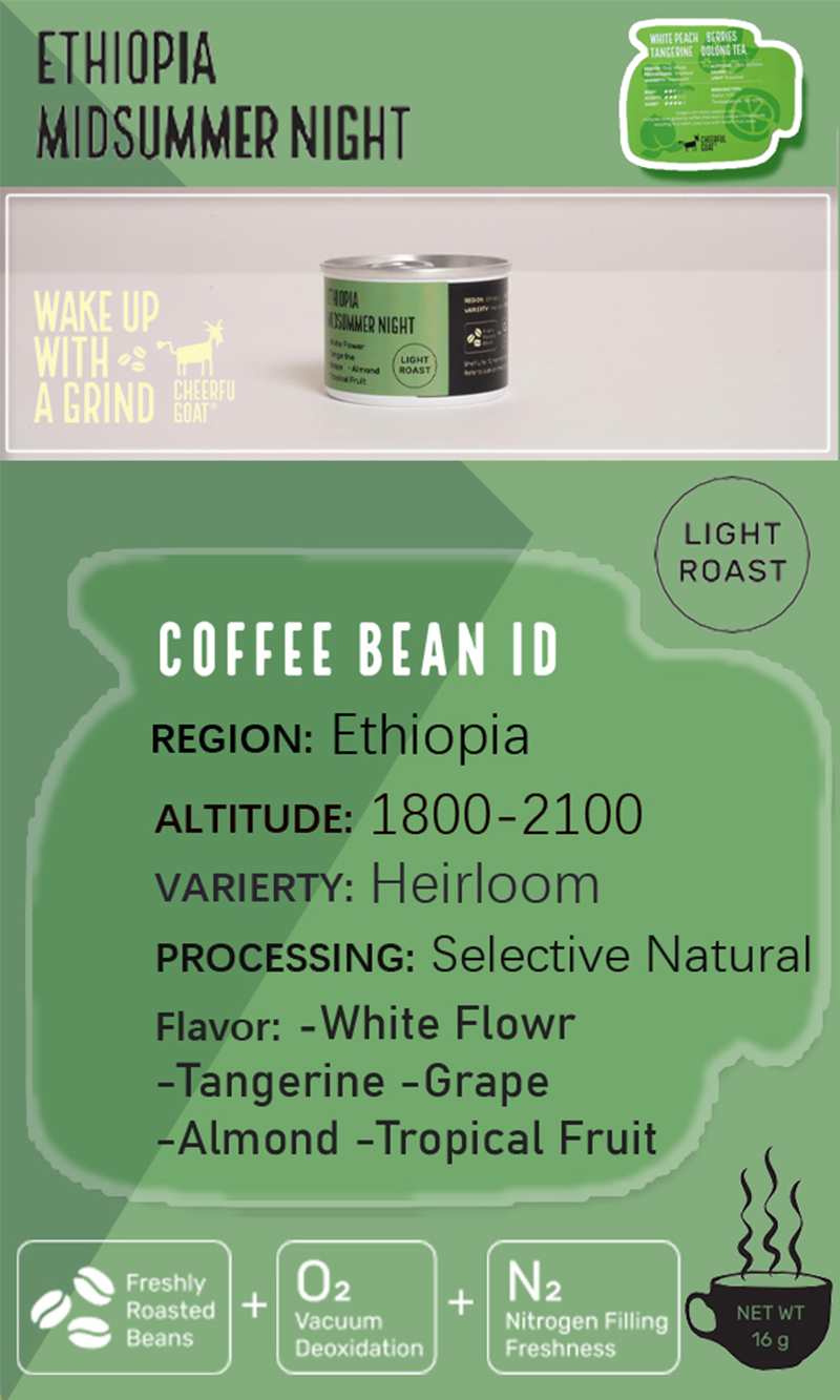 Cheerful Goat Coffee Beans Nitrogen Filling Locking Freshness 16g ...