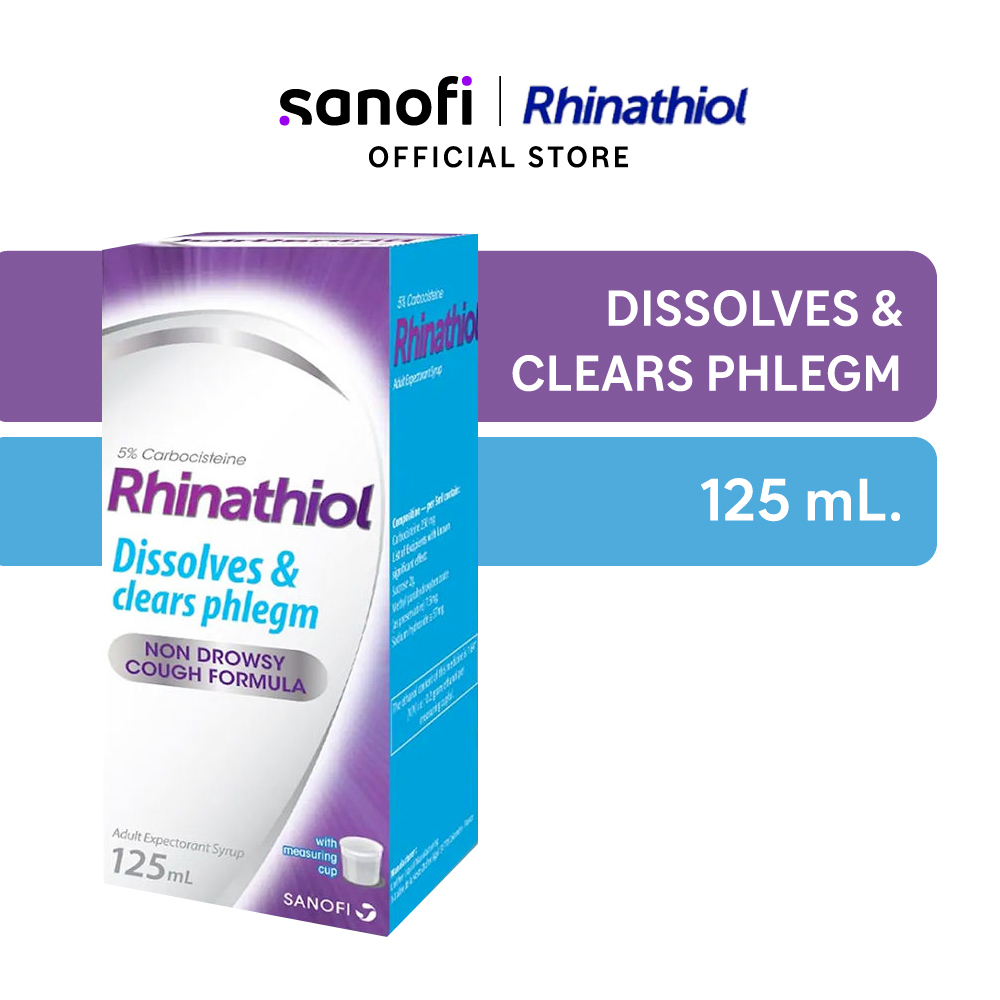 Rhinathiol Cough Relief Adult Syrup 125ml | Shopee Singapore