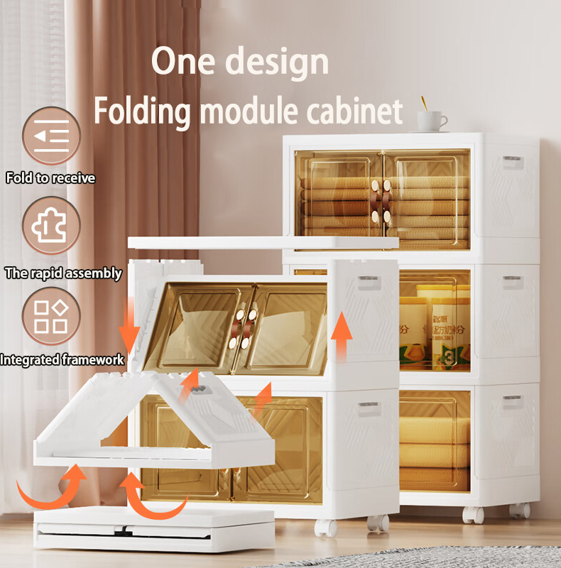 【SG STOCK】Folding storage cabinet | Non installation multi-layer ...