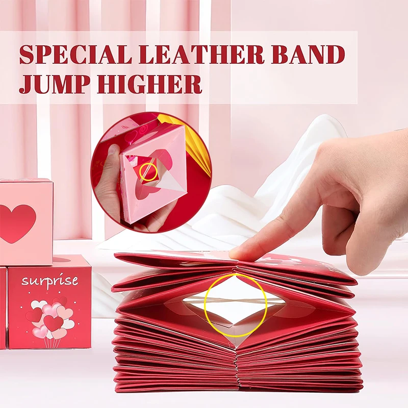 Red Packet Box Folding Bounce Gift Box Surprise Jumping Box Red ...