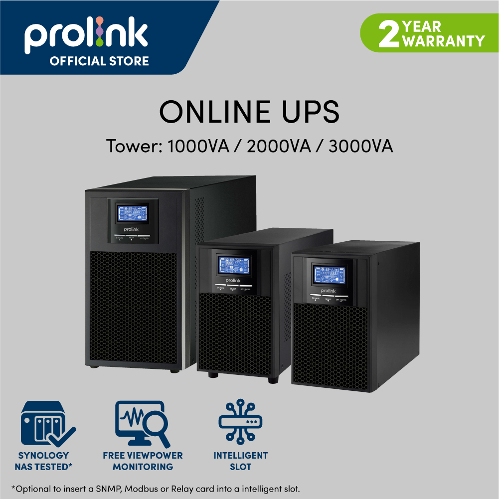 Prolink 1KVA 2KVA 3KVA 6KVA Pure Sine Wave Online UPS with AVR-Gaming ...