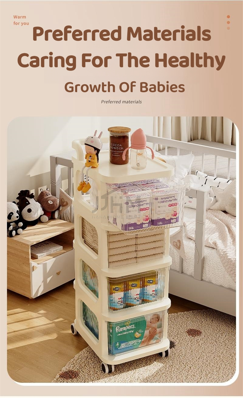 SG New born infant toddler baby Nursery Storage trolley cart /snacks ...