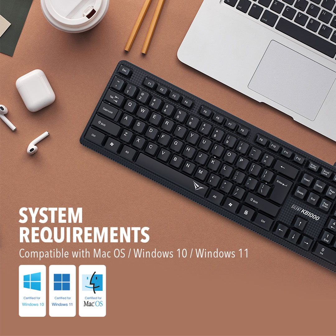 Alcatroz KB1000 Silent Multimedia USB Wired Keyboard | Shopee Singapore
