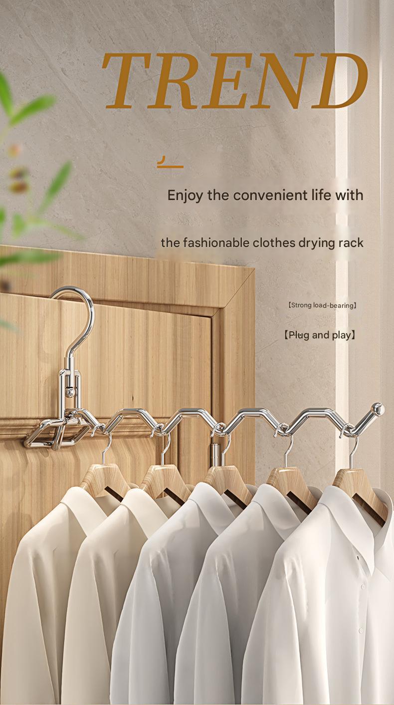 【SG Stock】Stainless Steel Fold Clothes Rack Simple Clothes Hanger U ...