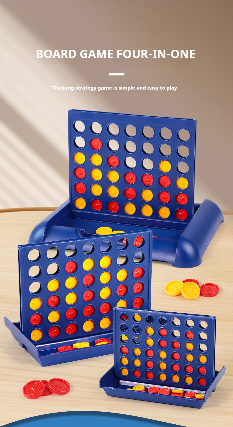 💌SG Stock💌1Pcs Connect Four In A Row Four In A Line Board Game Kids ...