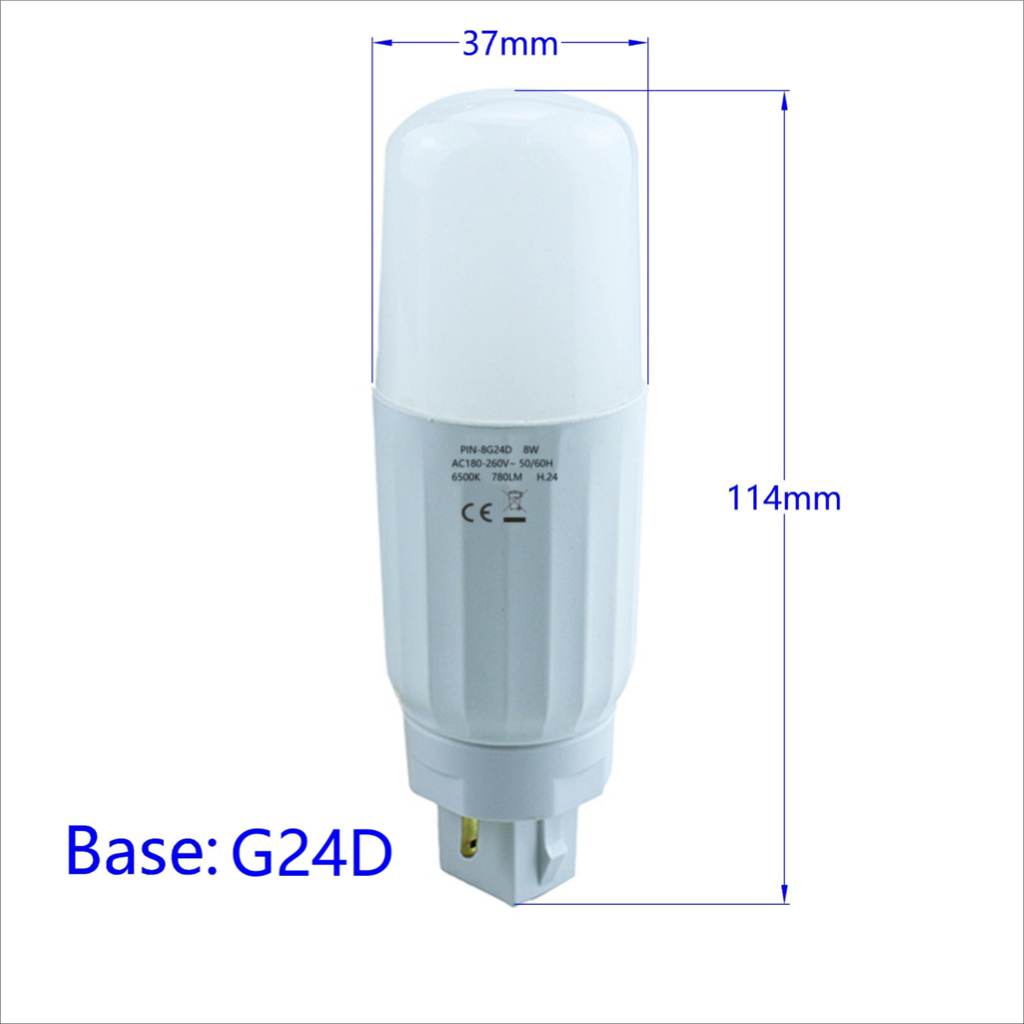 PIN-8G24D LED Light Lamp G24d Base Bulbs Plc Bulb Daylight 6500k Warmwhite 3000K 8Watt Downlight ...