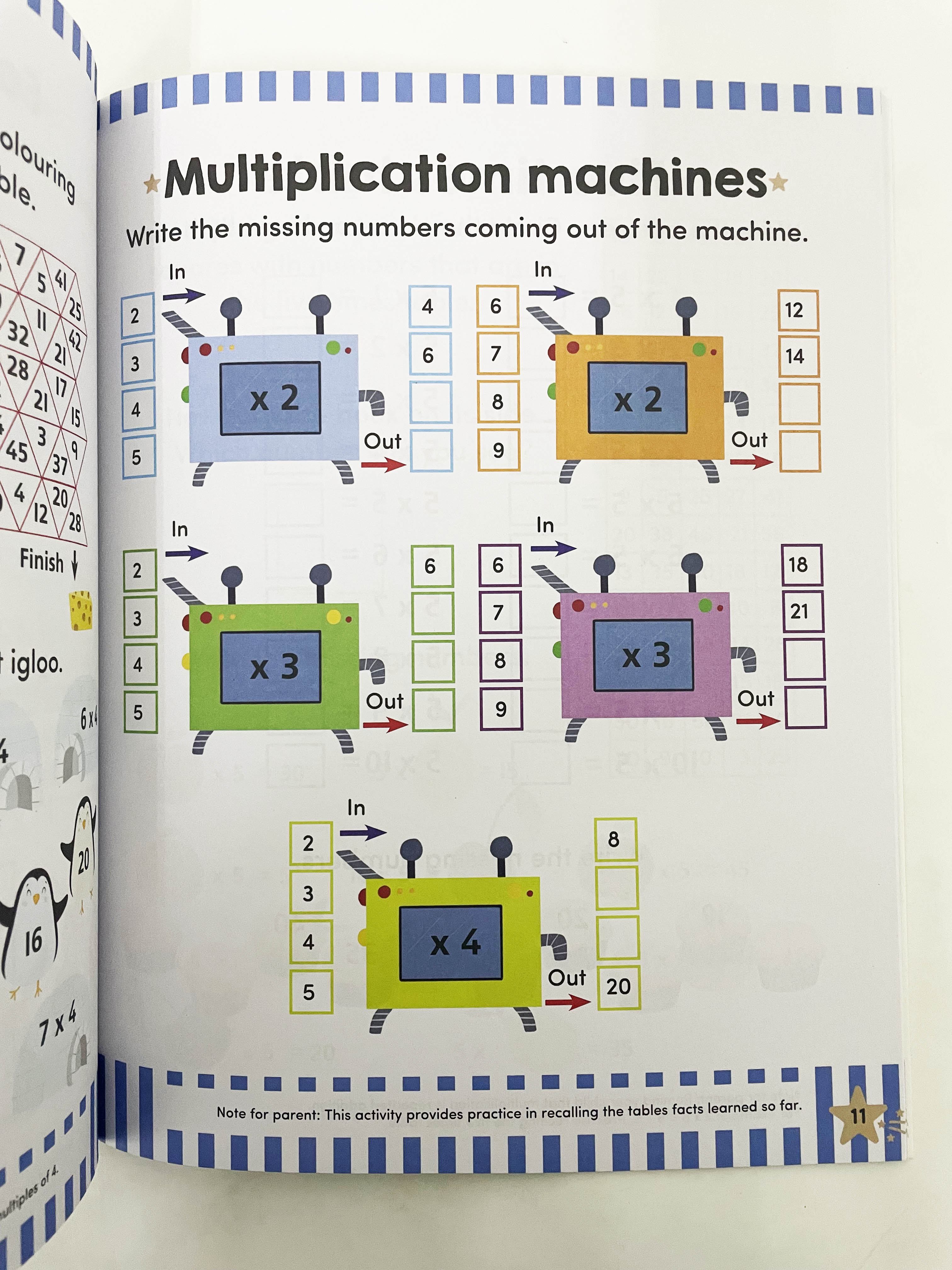 Times Tables Educational Book for Kids with Gold Stars Puffy Stickers ...