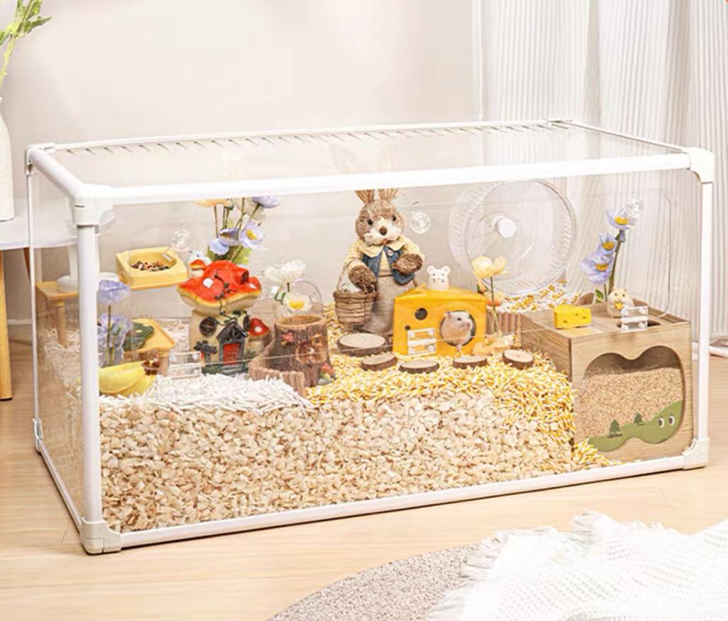 SG Ready Stock brand new Carno 80cm and 100cm Acrylic cage for Syrian ...