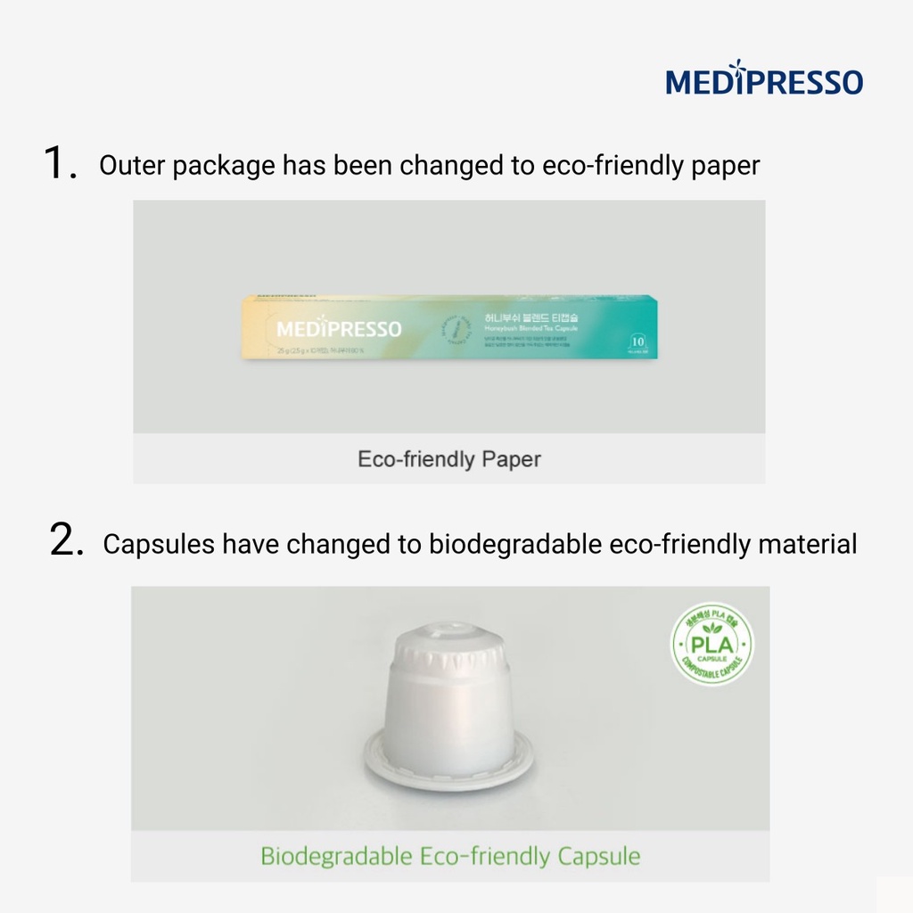 【MEDIPRESSO OFFICE 】 Honeybush Blended Tea Capsule Bundle Pack (20 ...
